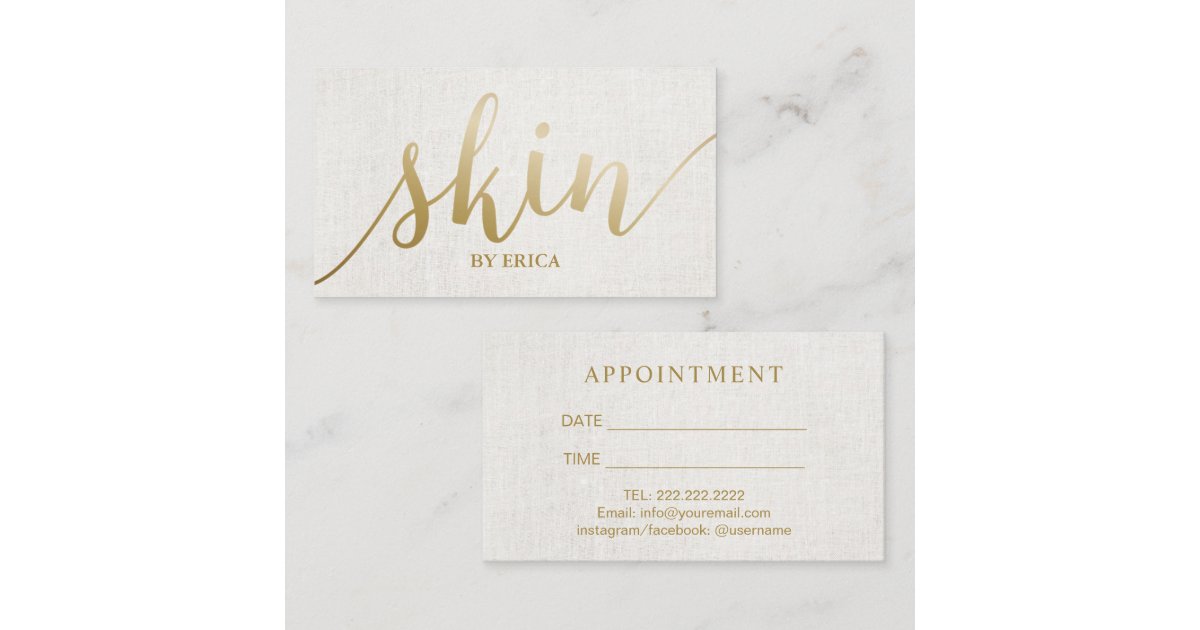 Skincare Salon Spa Esthetician Elegant Appointment | Zazzle