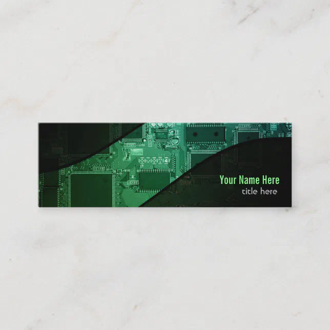 Skinny Computer Chip Business Cards | Zazzle