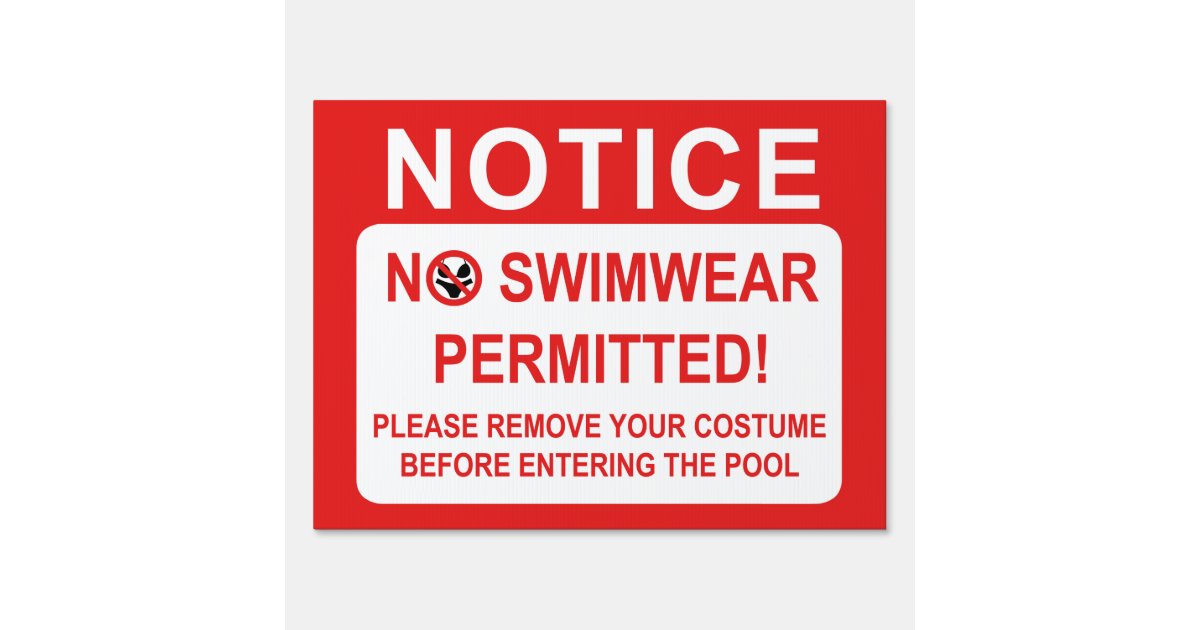 Skinny Dipping Pool Sign | Zazzle