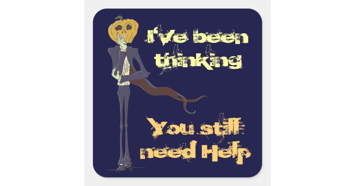 Skinny Jack Square Sticker | Zazzle