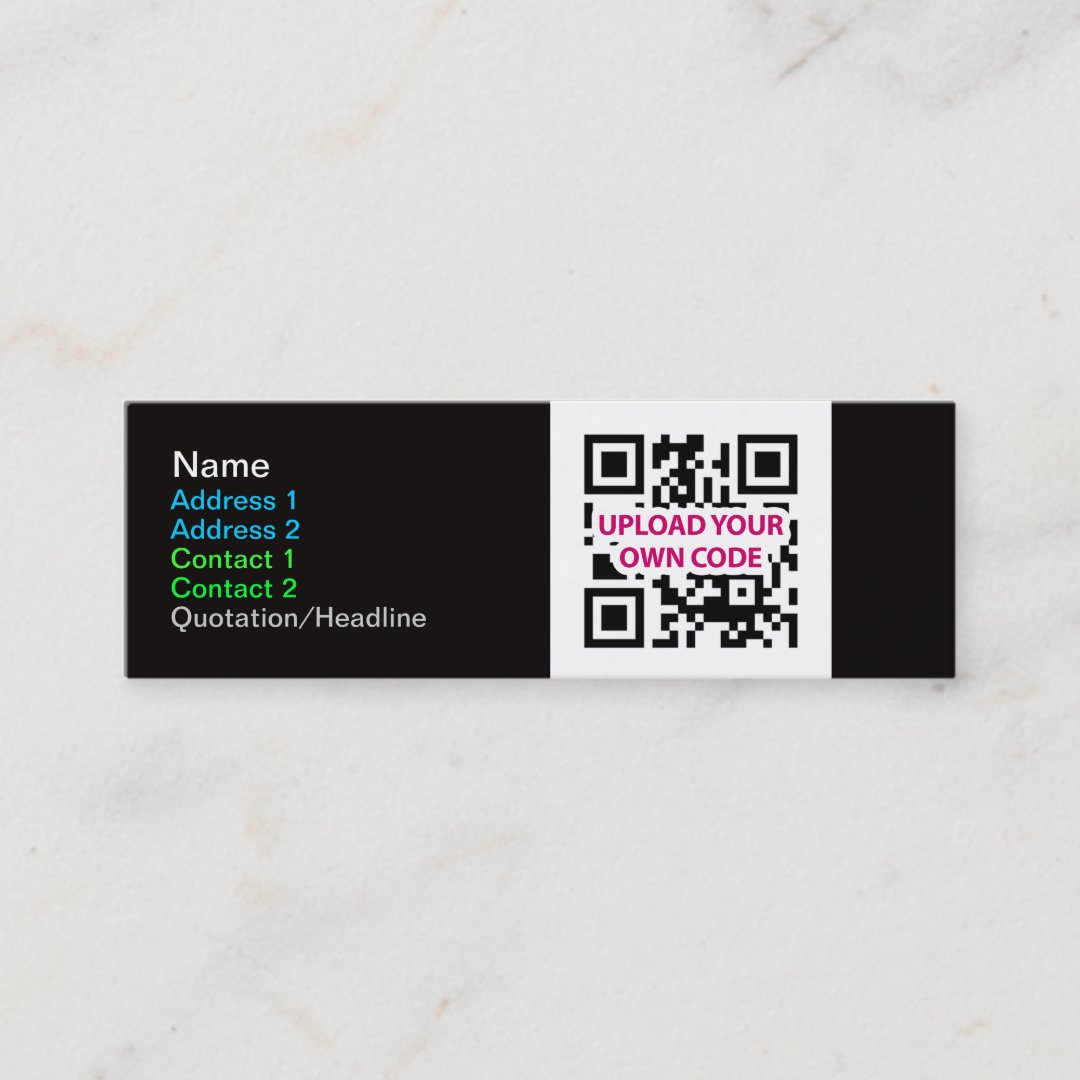 Skinny QR Code Business Cards | Zazzle