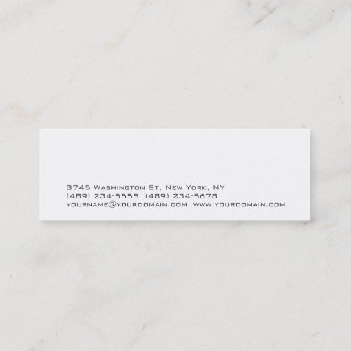 Skinny Red White Monogram Manager Business Card | Zazzle