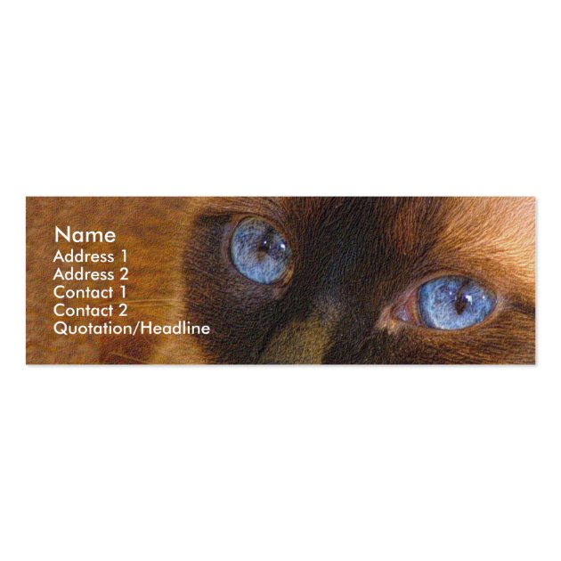 Skinny Template - Siamese Cat Business Cards