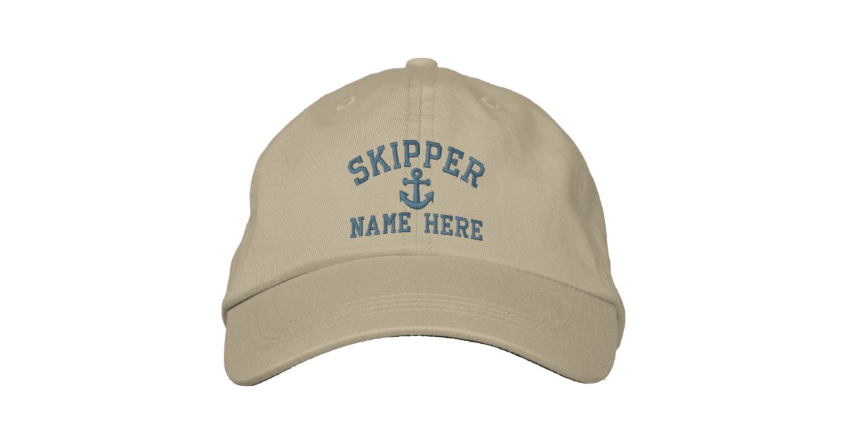 Skipper - customizable embroidered baseball cap | Zazzle