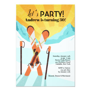 Ski Party Invitations | Zazzle