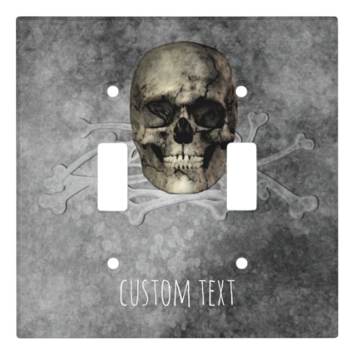 Skull & a pile of Bones Halloween Gothic Decor Light Switch Cover | Zazzle