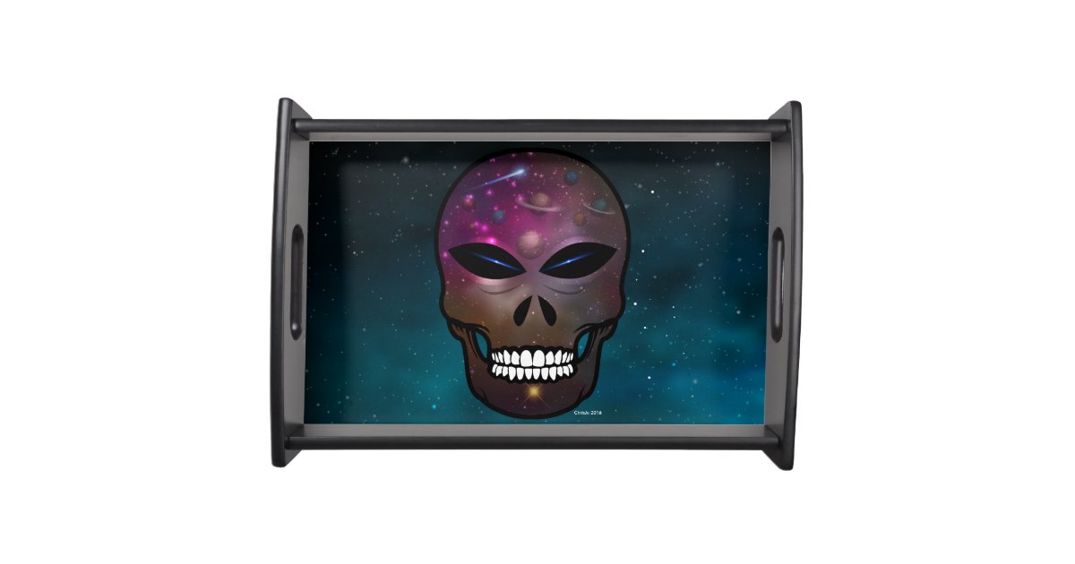 Skull Alien Gothic Fantasy Serving Tray | Zazzle