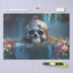 Skull among Waterfalls and Flowers Decoupage Tissue Paper | Zazzle