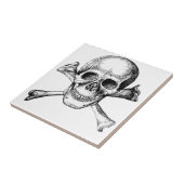 Skull and Cross Bones Tile | Zazzle