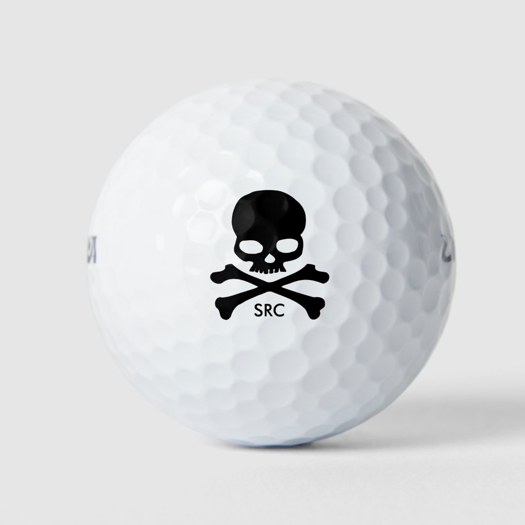 Skull and Crossbones Golf Balls Personalized | Zazzle