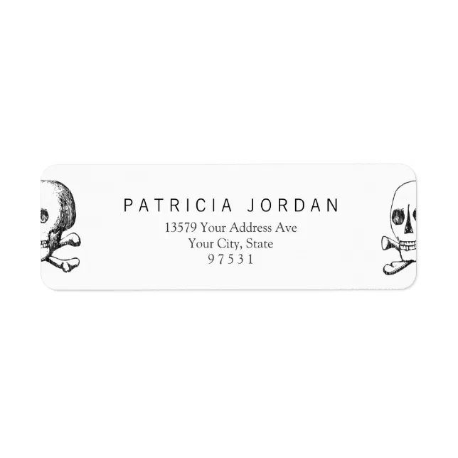 Skull and Crossbones Label | Zazzle