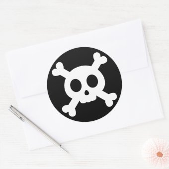 Skull and Crossbones Sticker | Zazzle
