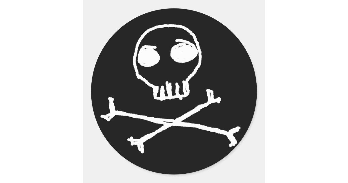 Skull and Crossbones Stickers | Zazzle