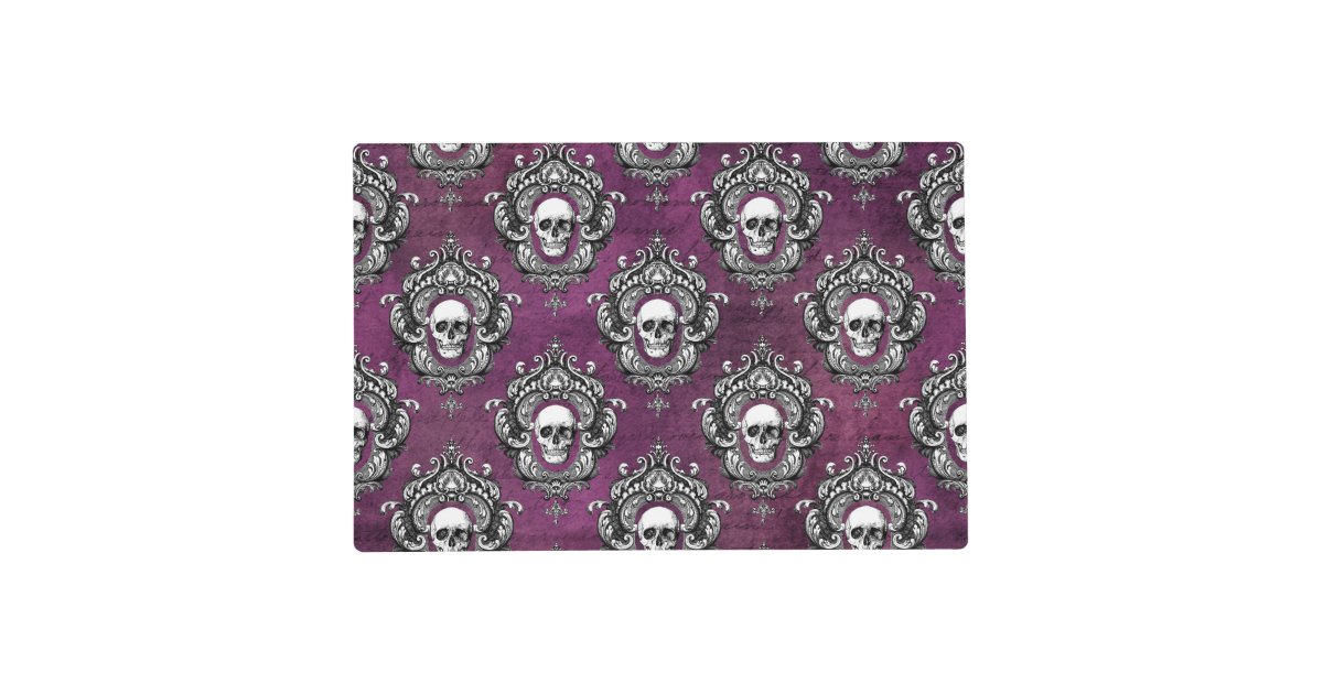 Skull and Purple Gothic Placemat | Zazzle