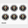 Skull Basque Classic Round Sticker | Zazzle