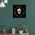 Skull & Bones Clock Face Poster | Zazzle