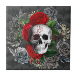 Skull Ceramic Tile | Zazzle