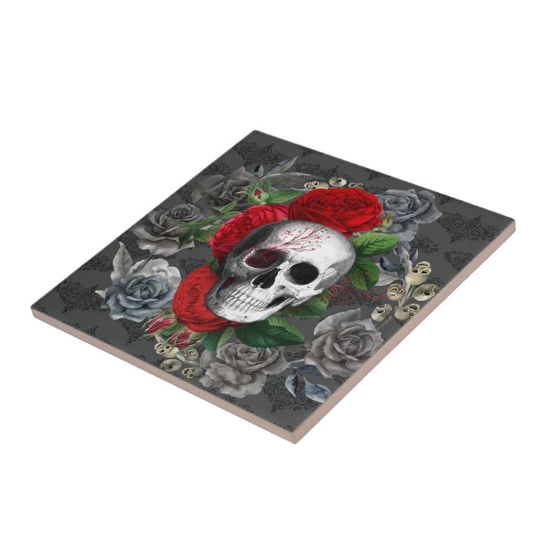 Skull Ceramic Tile | Zazzle