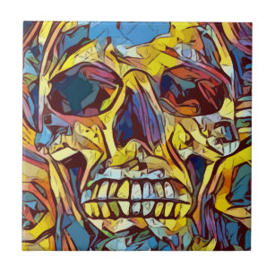 Skull Decorative Ceramic Tiles | Zazzle