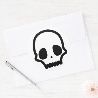 Skull Classic Round Sticker | Zazzle