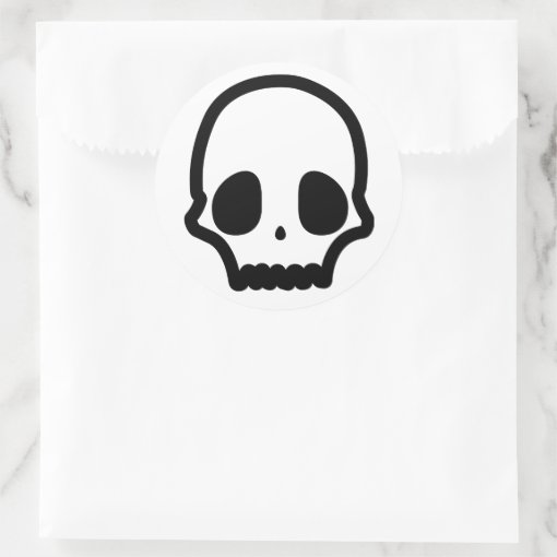 Skull Classic Round Sticker | Zazzle