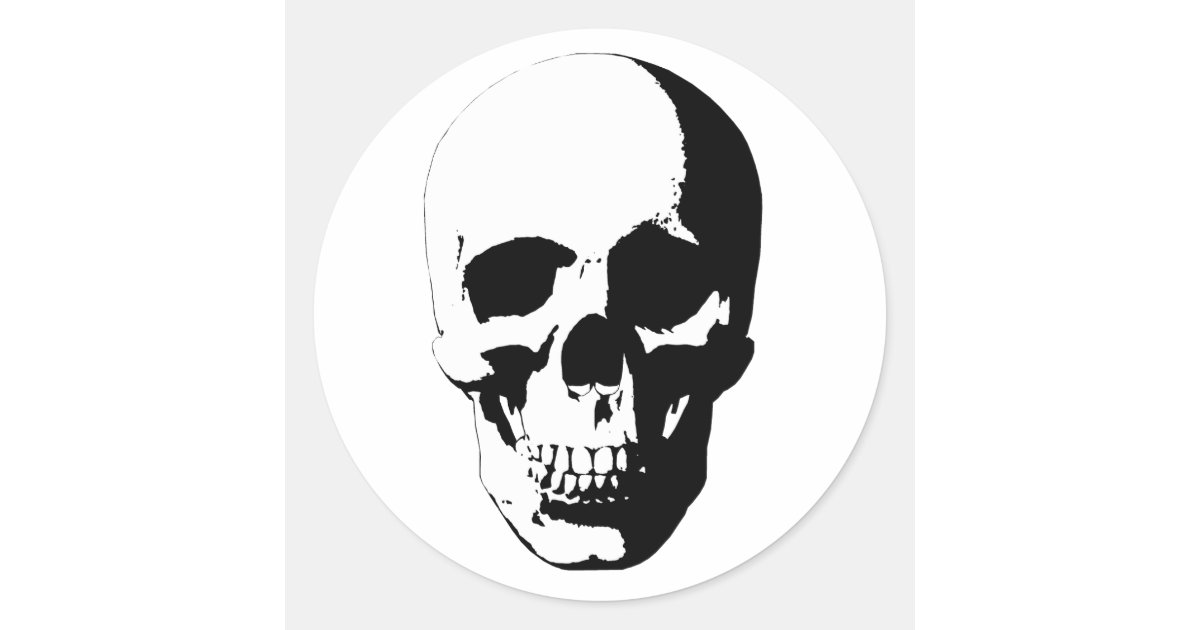skull classic round sticker | Zazzle