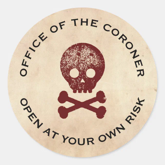 Skull & Cross Bone Halloween Label | Zazzle