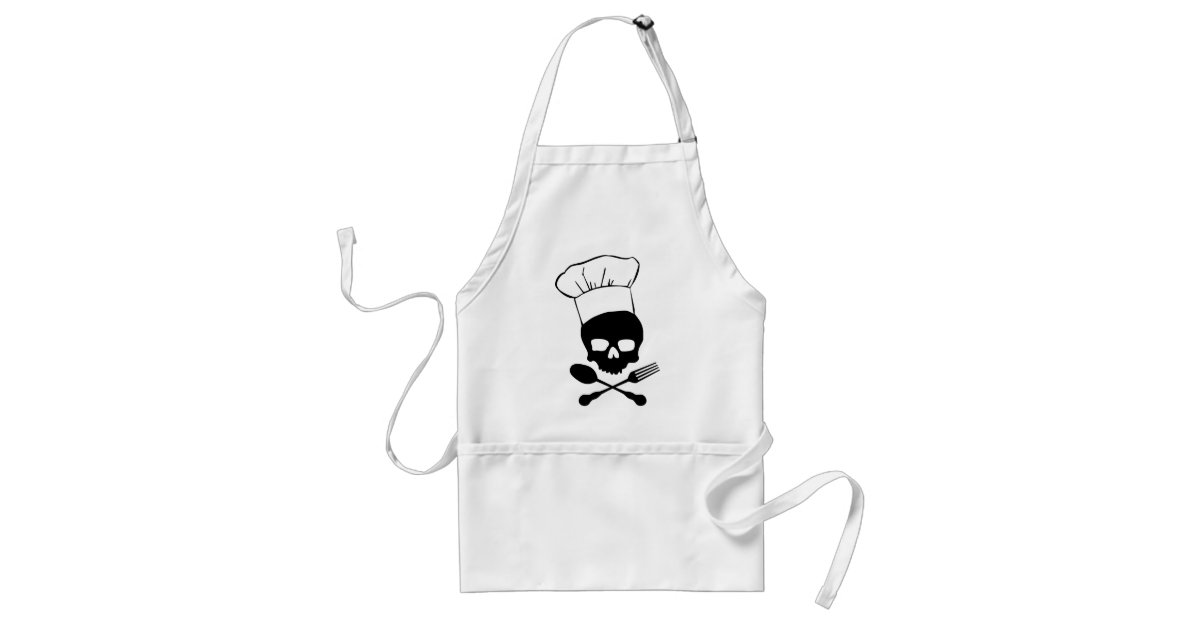 Skull & Crossbones Chef Adult Apron | Zazzle