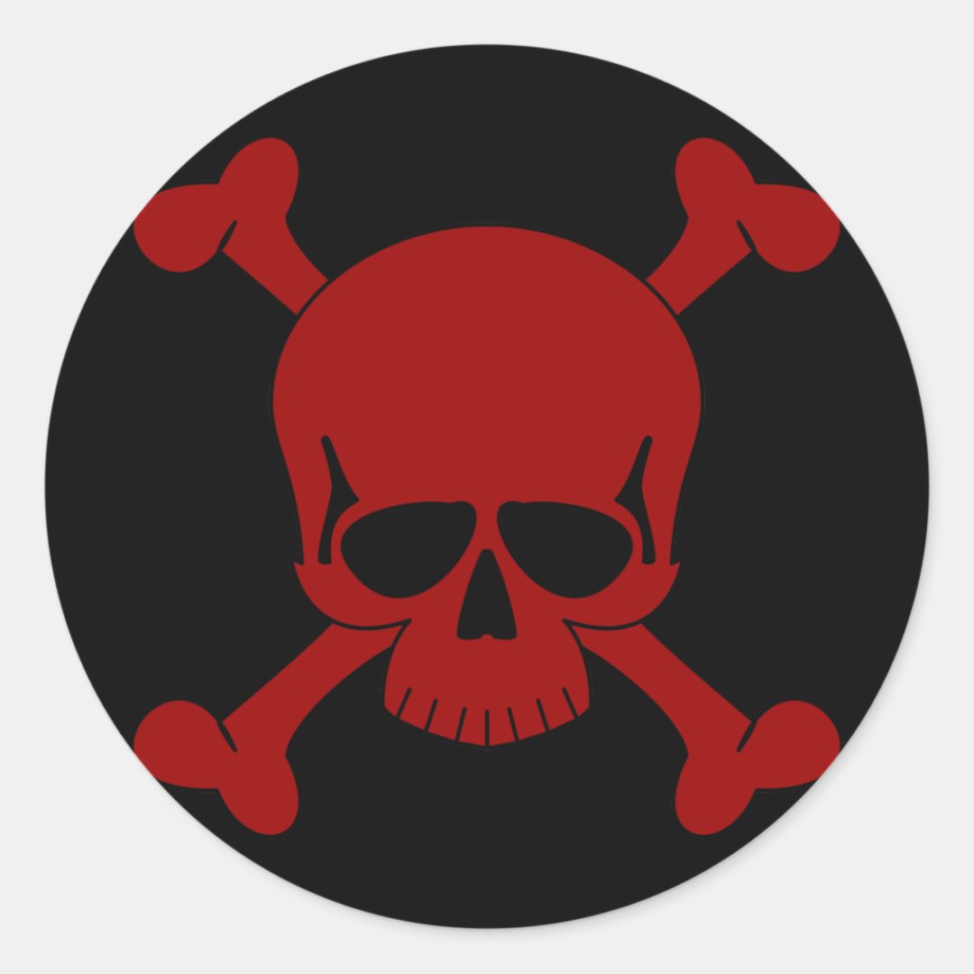 Skull & Crossbones Sticker | Zazzle