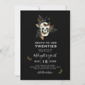 Skull Death To Her Twenties 30th Birthday Invitation | Zazzle