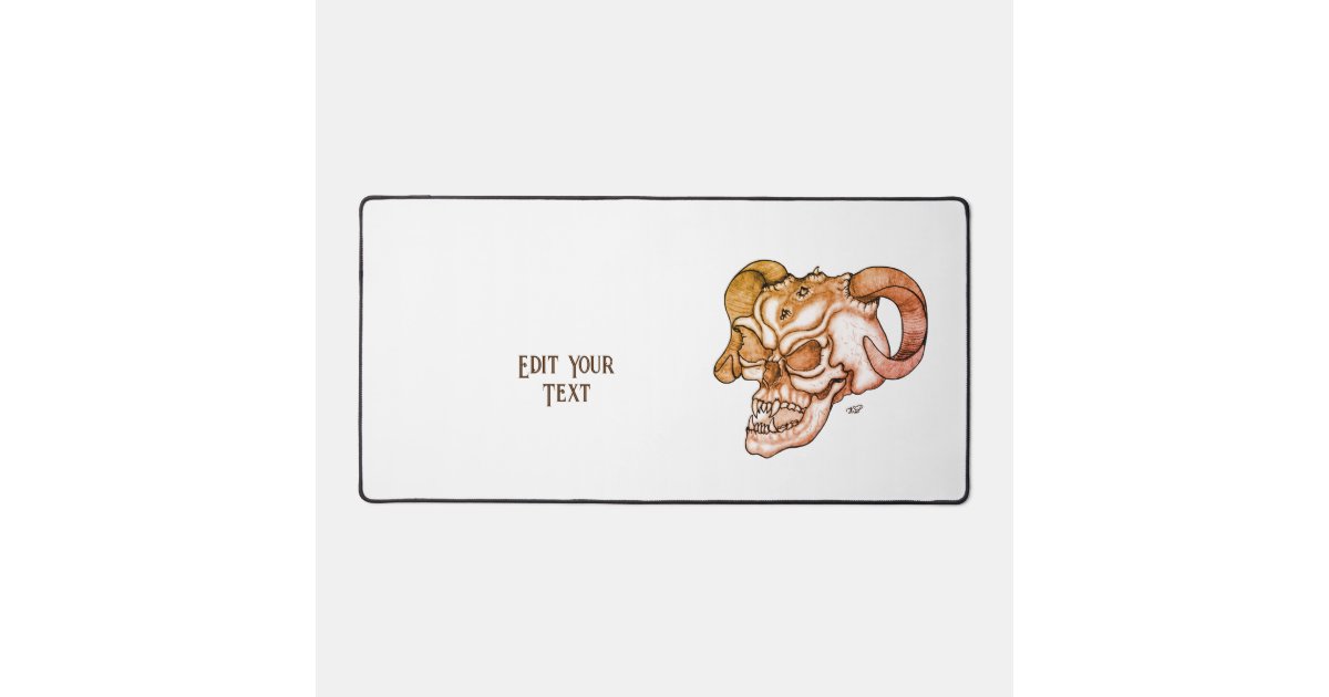 Skull Devil Head Desk Mat | Zazzle