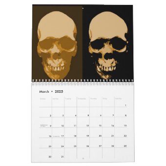 Skull Fantasy Art Heavy Metal Calendar | Zazzle