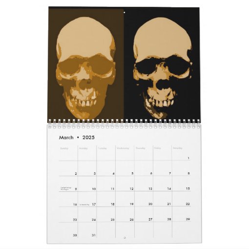 Skull Fantasy Art Heavy Metal Calendar | Zazzle