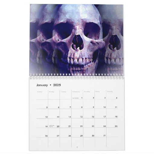 Skull Fantasy Art Heavy Metal Calendar | Zazzle