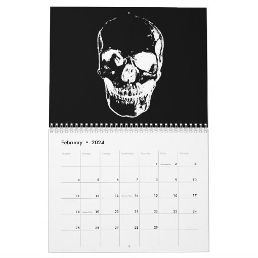 Skull Fantasy Art Heavy Metal Calendar | Zazzle