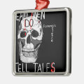 Skull forensic science CSI dead men Metal Ornament | Zazzle