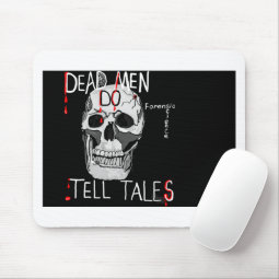 Skull forensic science CSI dead men Mouse Pad | Zazzle