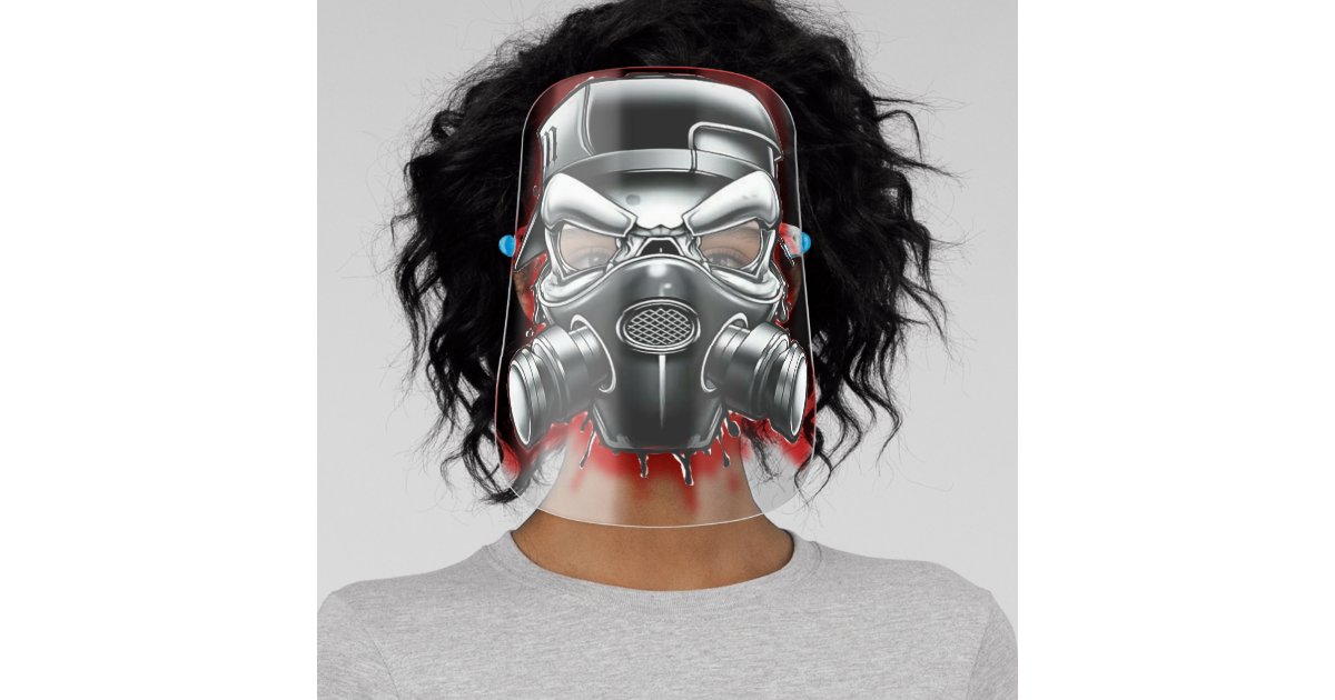 Skull & Gas Mask Face Shield | Zazzle