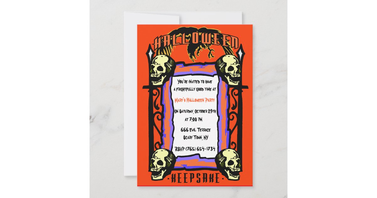 Skull Gatekeeper Party Invitation | Zazzle