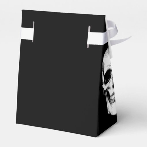 Skull Gothic Halloween Wedding Favor Boxes | Zazzle