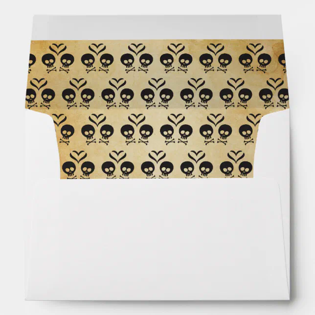 Skull Gothic Invitation Envelope | Zazzle