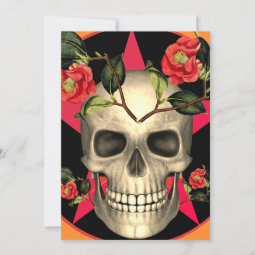 Skull Halloween Party Invitation | Zazzle