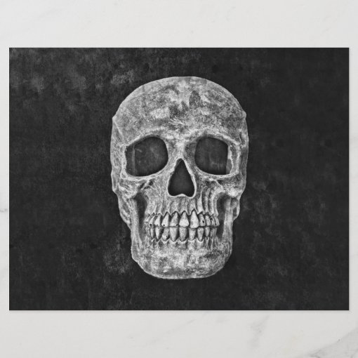 Skull Head Black And White Gothic Grunge | Zazzle