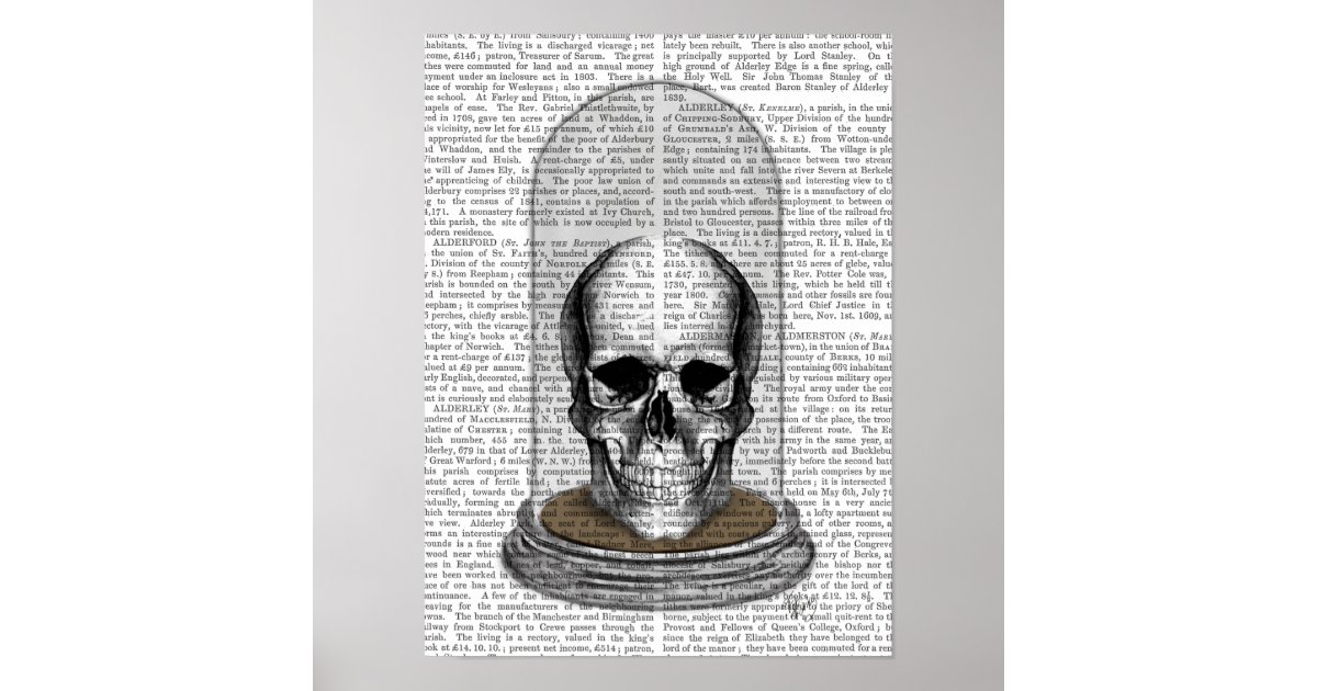 Skull In Bell Jar Poster | Zazzle