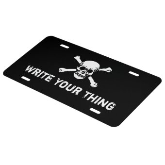 Skull License Plate | Zazzle