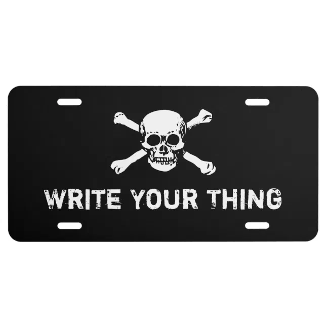 Skull License Plate | Zazzle