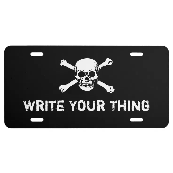 Skull License Plate | Zazzle