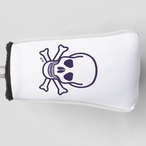 Skull n Bones golf putter cover | Zazzle