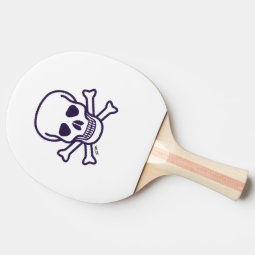 Skull n Bones ping pong paddle | Zazzle