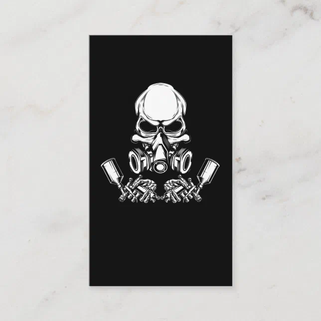 Skull Painter Car Painting Business Card | Zazzle